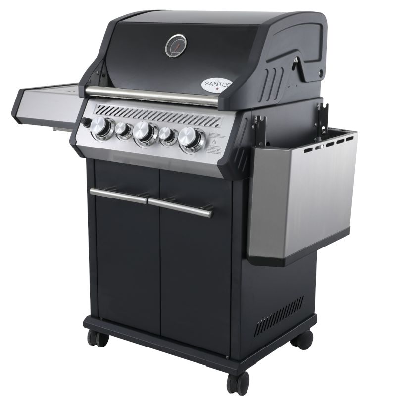 Santos S 318 Mit Seiten And Heckbrenner Schwarz Inkl Drehspieß